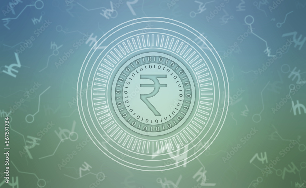 Indian Rupee symbol on financial Background, Growth of Indian stock ...