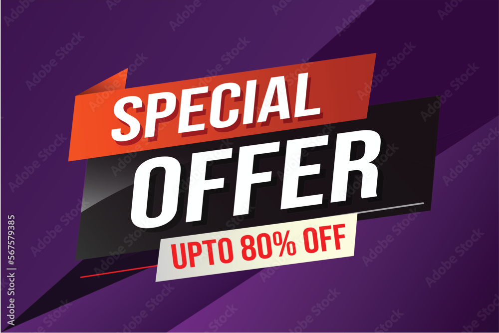 Special offer word concept vector illustration red modern futuristic 3d ...