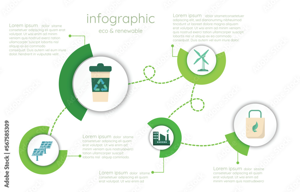 Infographic renewable energy template for energy consumption ...