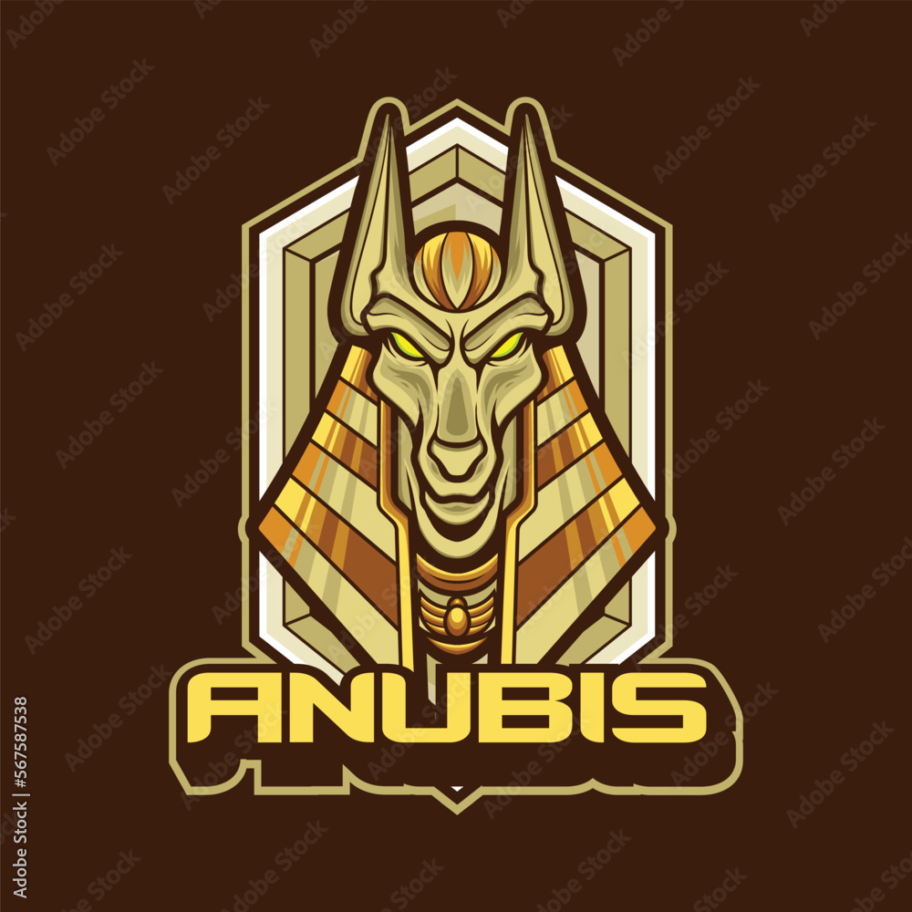 Vector anubis mascot logo for esports and sports team Stock Vector ...