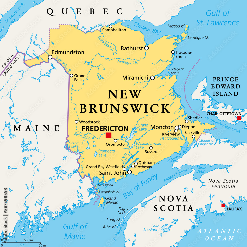 Poster New Brunswick, Maritime and Atlantic province of Canada ...