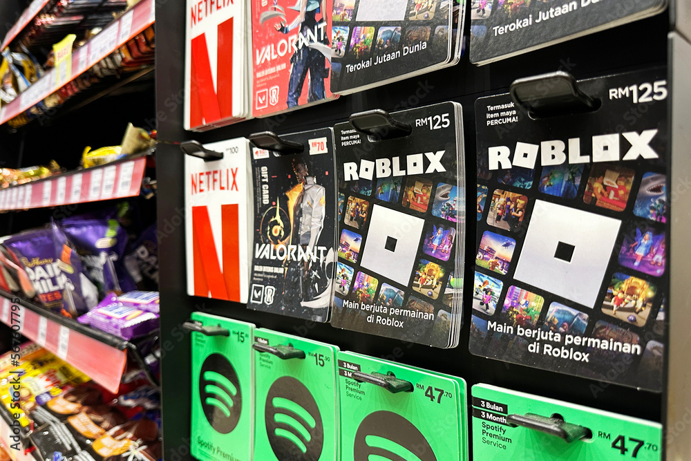 PENANG, MALAYSIA - OCT 31, 2022: Roblox premium gift card selling in ...