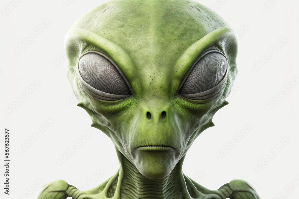 Green alien 3d closeup Bringing Alien Characters to Life: 3D Portraits ...