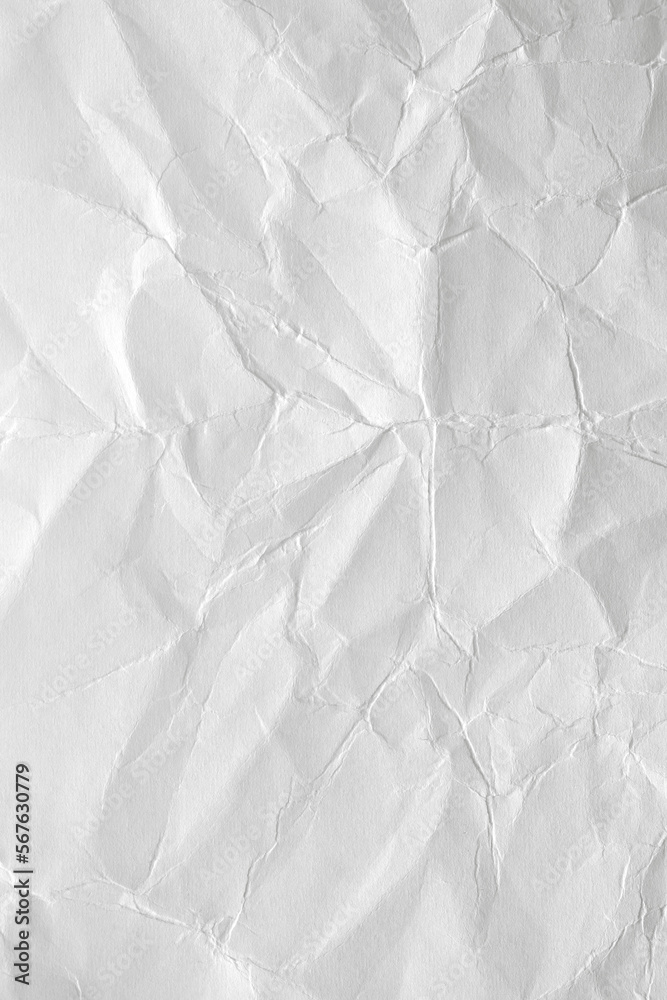 Zdjęcie Stock: White crumpled paper background, texture old for web ...