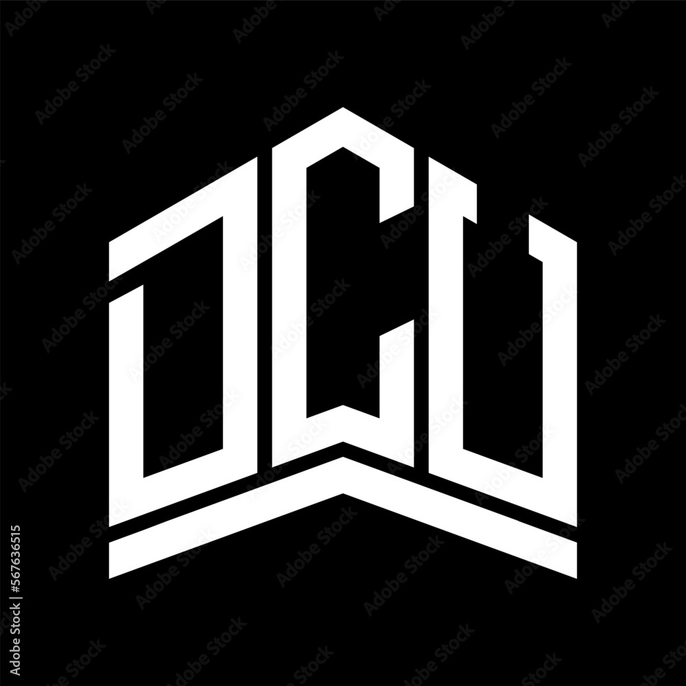 DCU letter logo design. DCU creative initials monogram vector letter ...