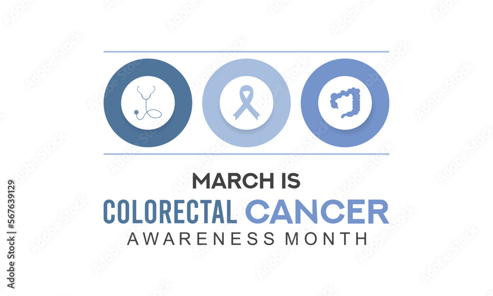 Vector illustration on the theme of national Colorectal Cancer ...