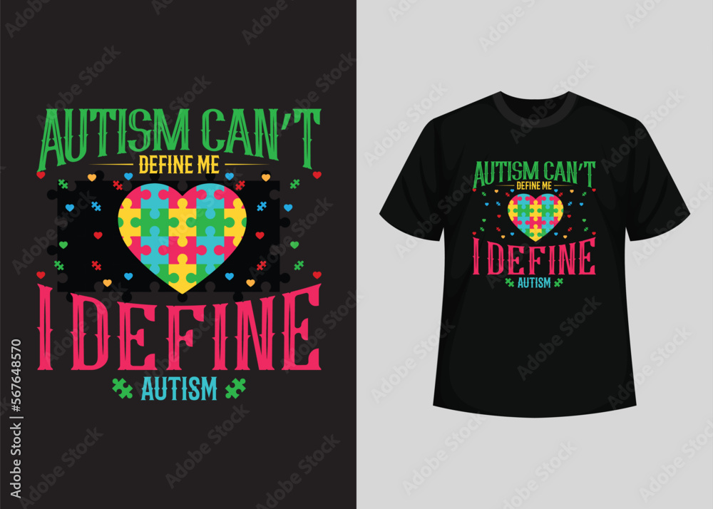 Vetor de Autism Can't Define Me, I Define Autism. World Autism ... Vetor de Autism Can't Define Me, I Define Autism. World Autism ...