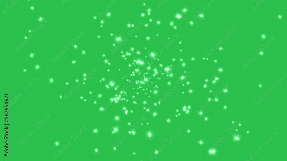Stars extraction on green screen background motion graphic effect ...