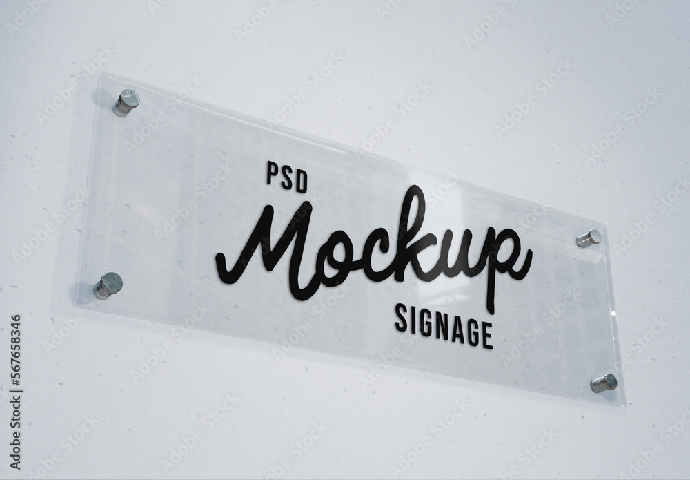 Transparent Sign Mockup Stock Template | Adobe Stock
