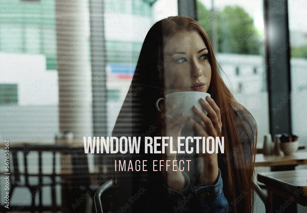 Window Reflection Image Effect Stock Template | Adobe Stock