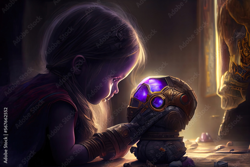 fictional character, ai generated 3d render of a child super villian ...