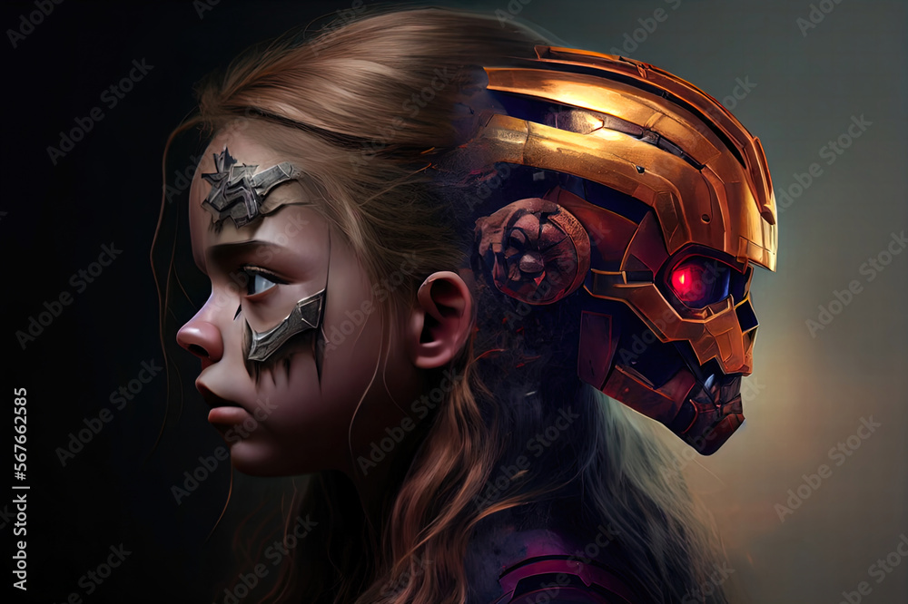 fictional character, ai generated 3d render of a child super villain ...