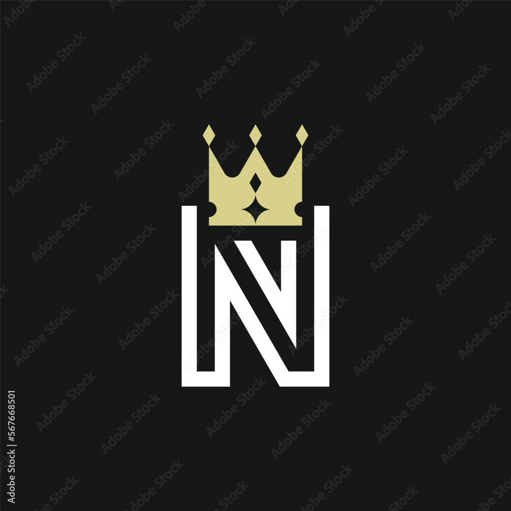 modern elegant letter N crown royal premium logo Stock Vector | Adobe Stock