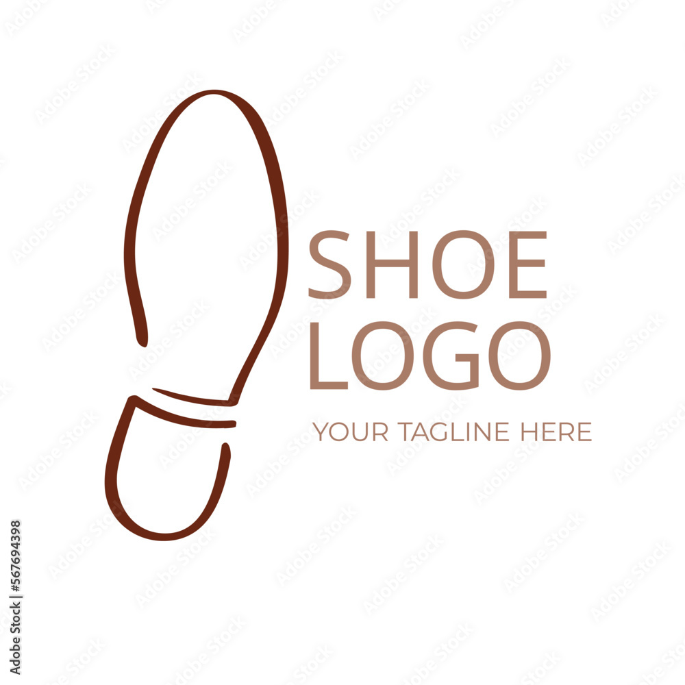 Vector shoe store logo design isolated on white background. Boots shop ...