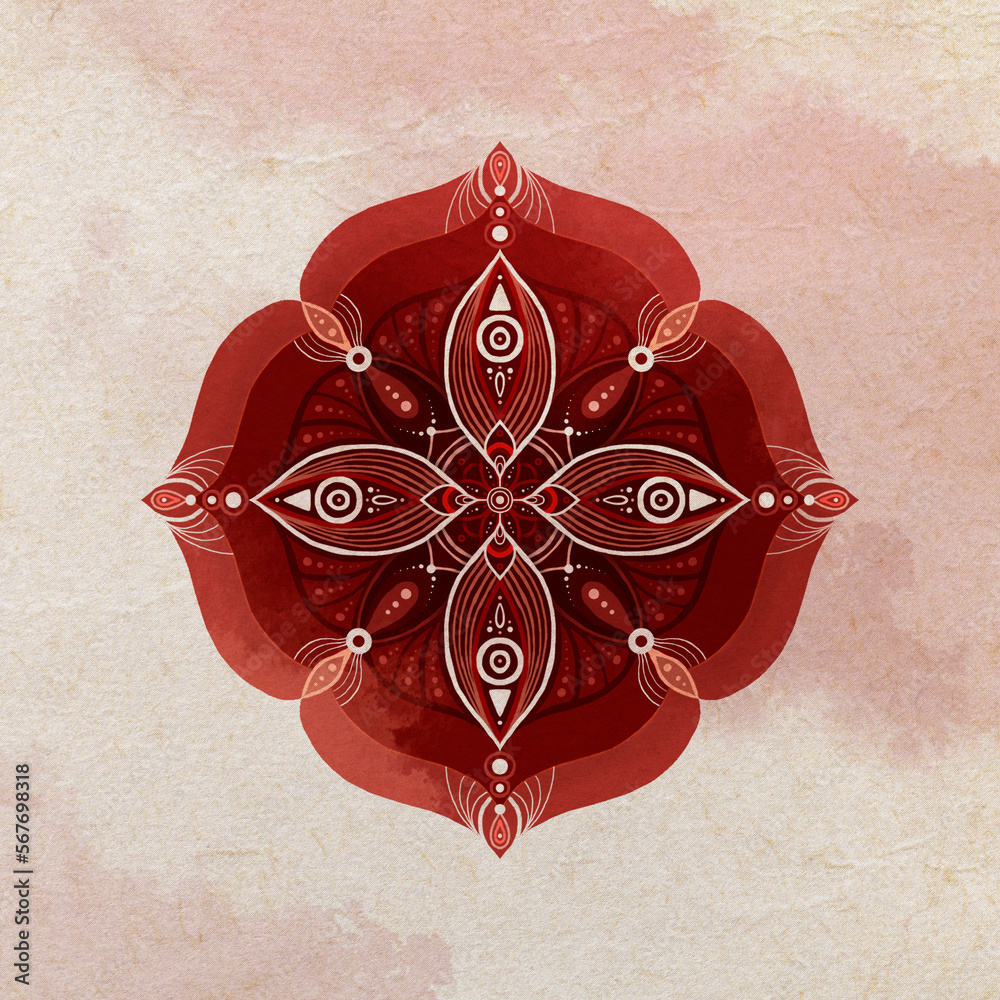 Chakra raíz mandala muladhara primer chakra rojo conexión tierra ...