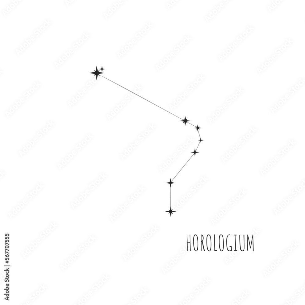 Vector Constellation Hydra on white background. Doodle, sketch, drawn ...
