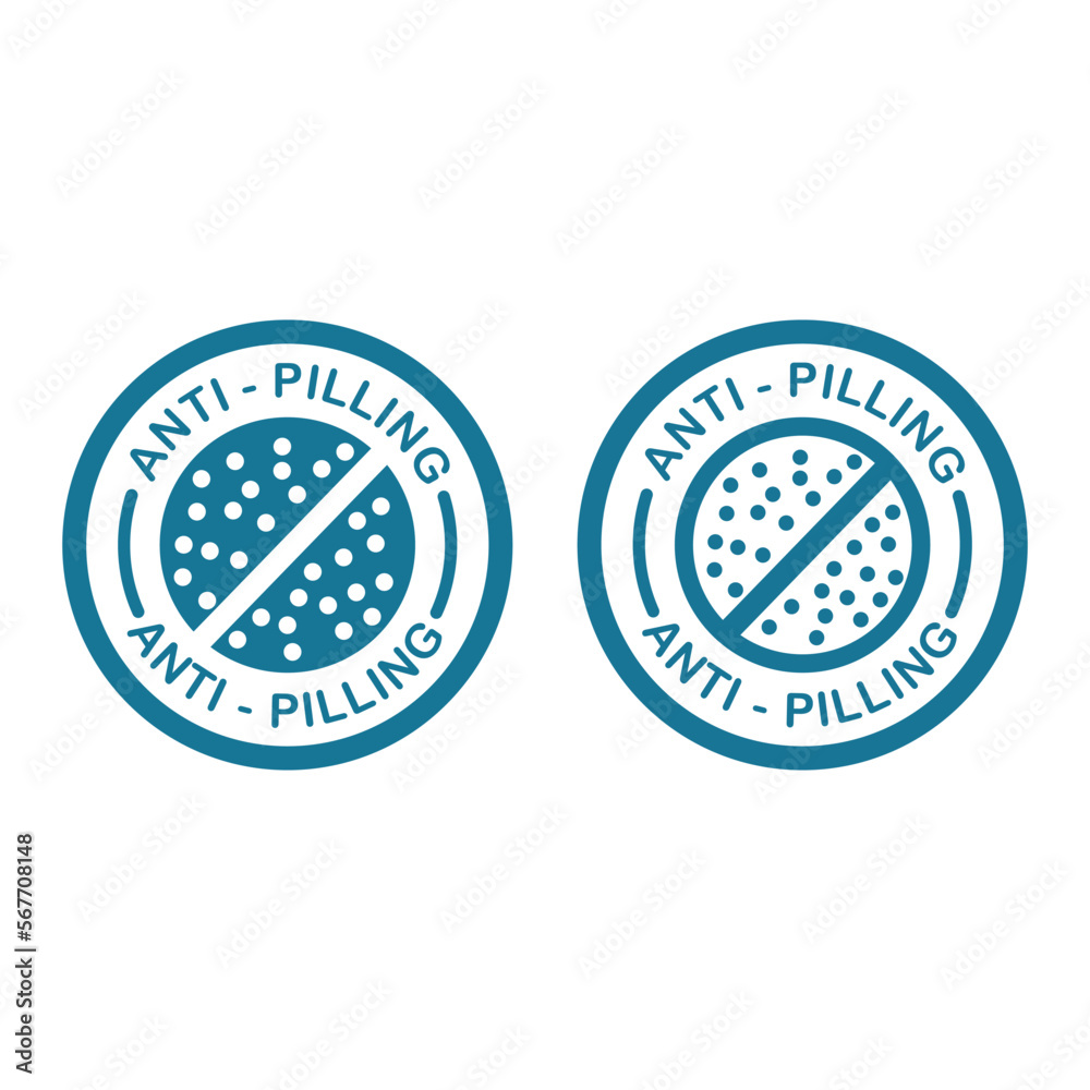 Anti-pilling logo vector badge. Suitable for product label and ...