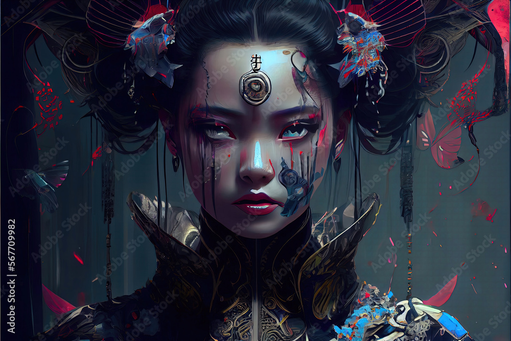 Fictional Character Ai Generated Close Up Portrait Of A Steam Punk