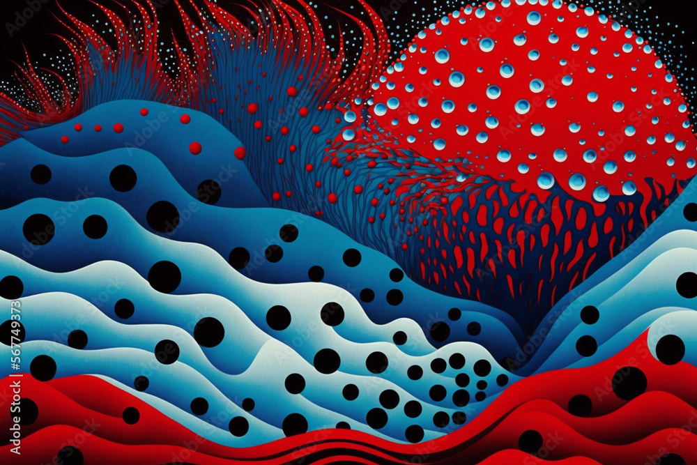 Ocean waves Dot art , pop art, contemporary art , fashion, , woman, art ...