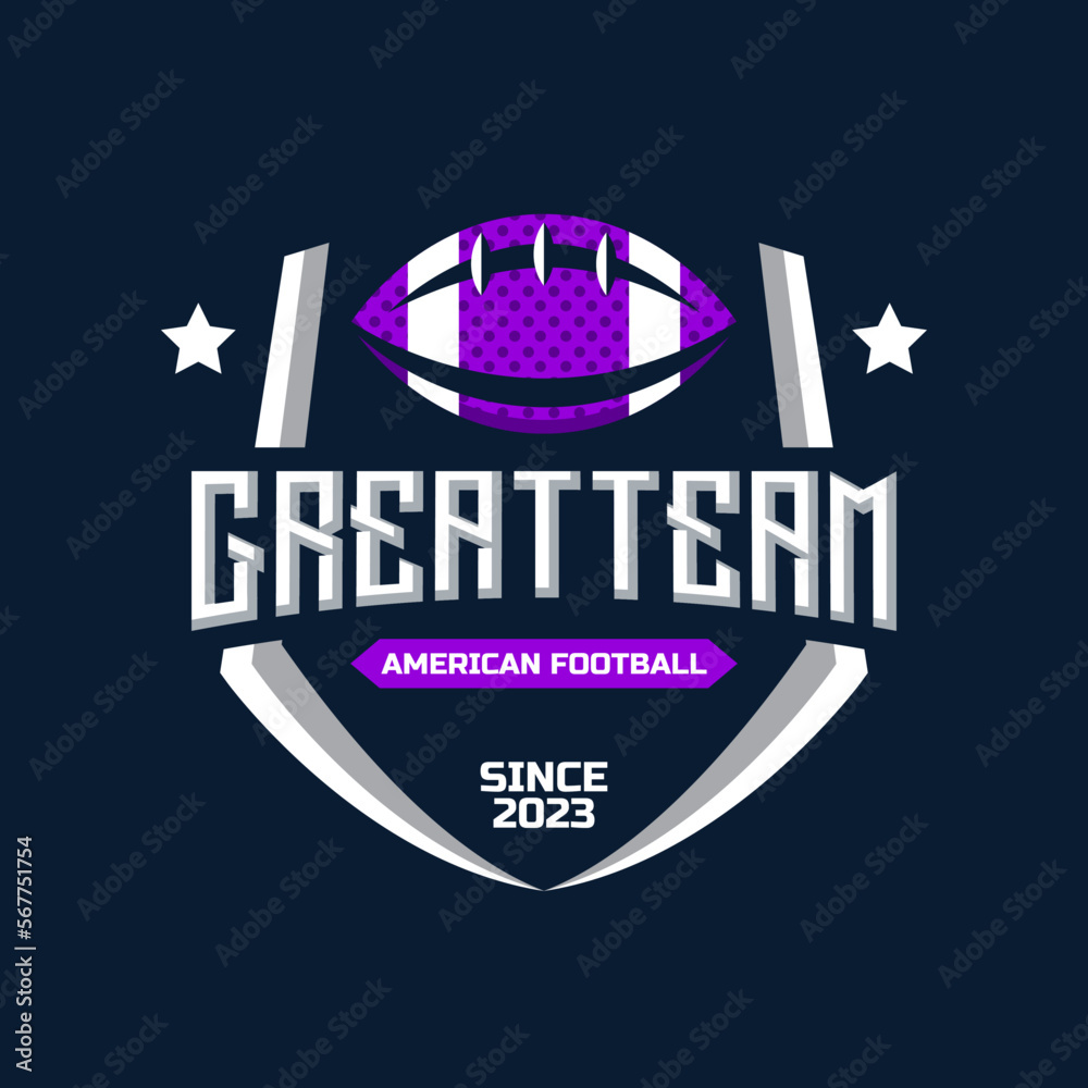 American football logo badges vector. Football logos collection ...