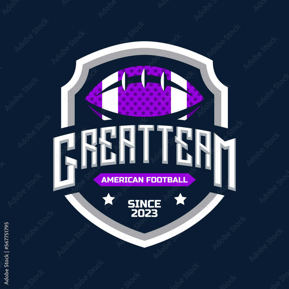 Vetor de American football logo badges vector. Football logos ...