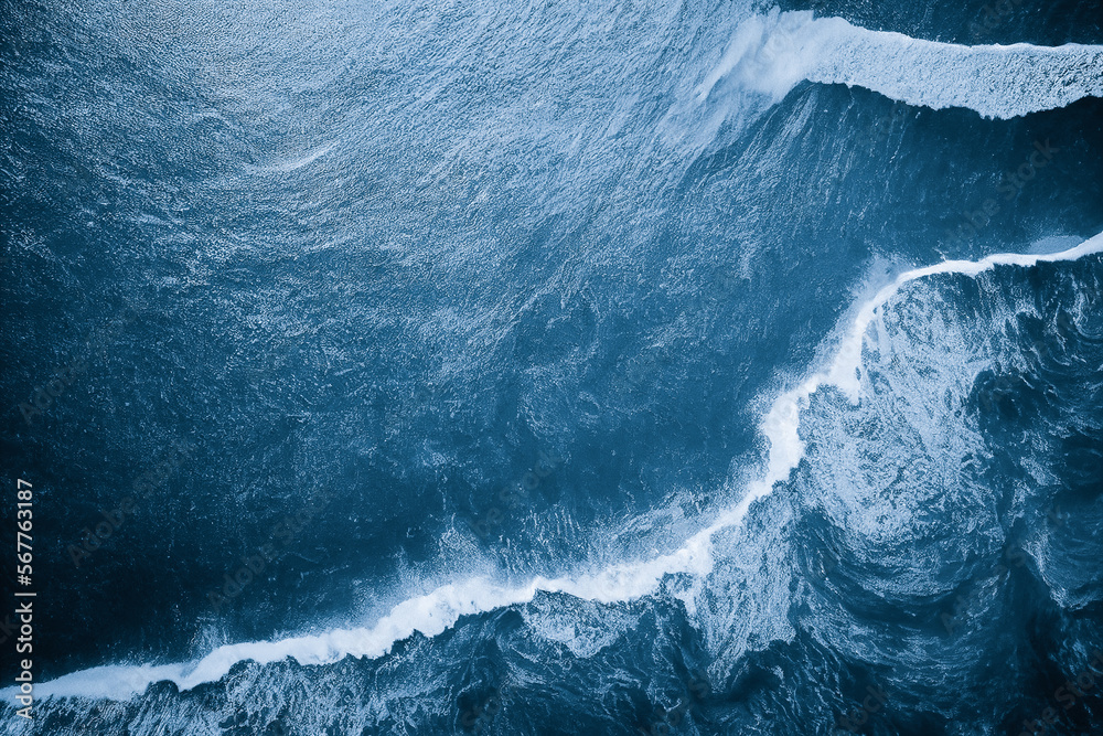 Spectacular aerial top view background photo of ocean sea water ...