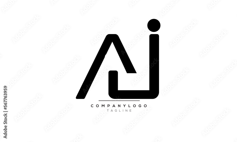 Alphabet letters Initials Monogram logo AJ, AJ INITIAL, AJ letter Stock ...