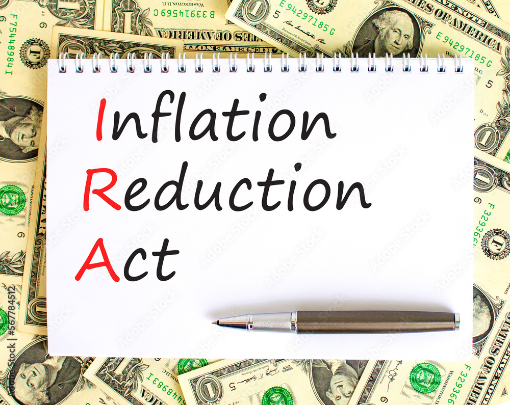 IRA inflation reduction act symbol. Concept words IRA inflation ...