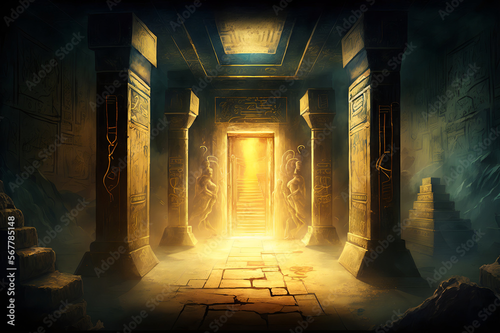 Inside the secret tombs of Egyptian Pharaohs. The tomb of King Tut, Egypt pyramid interiors ...