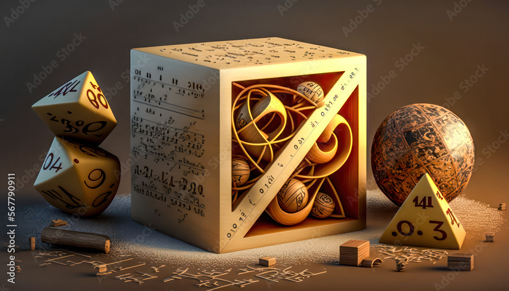 Mathematik Darstellung Surreal Abstrakt Illustration Generative AI ...