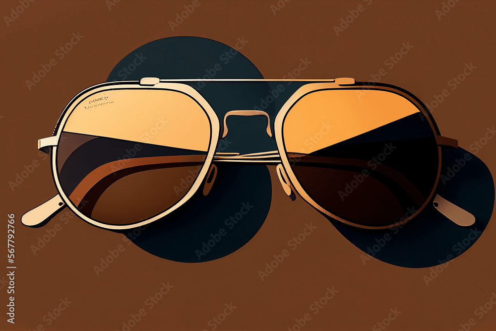Classy aviator 3D render. Modern aesthetic sunglasses wallpaper ...