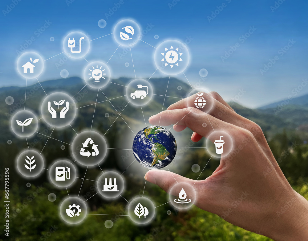 Sustainable development goals of promote clean energy, Renewable green ...