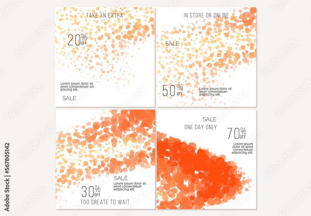 Social Media Post Layout with Bright Transparent Overlapping Circles ...