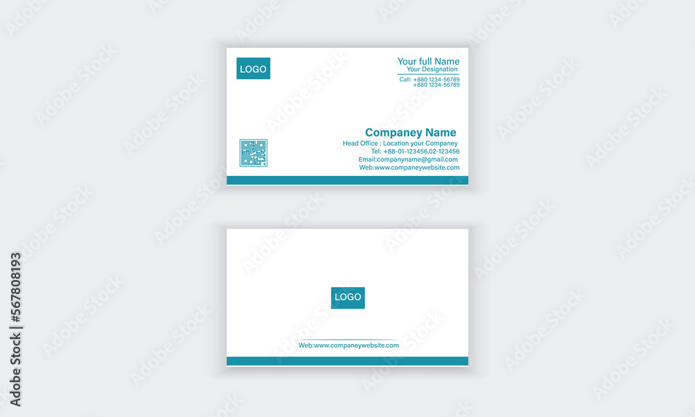 Visiting card design with mock-up 2023,Professional business card and ...