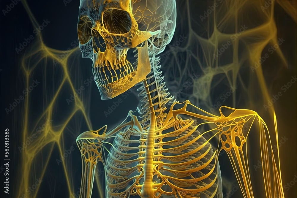 a skeleton is shown in a computer generated image of a human skeleton ...
