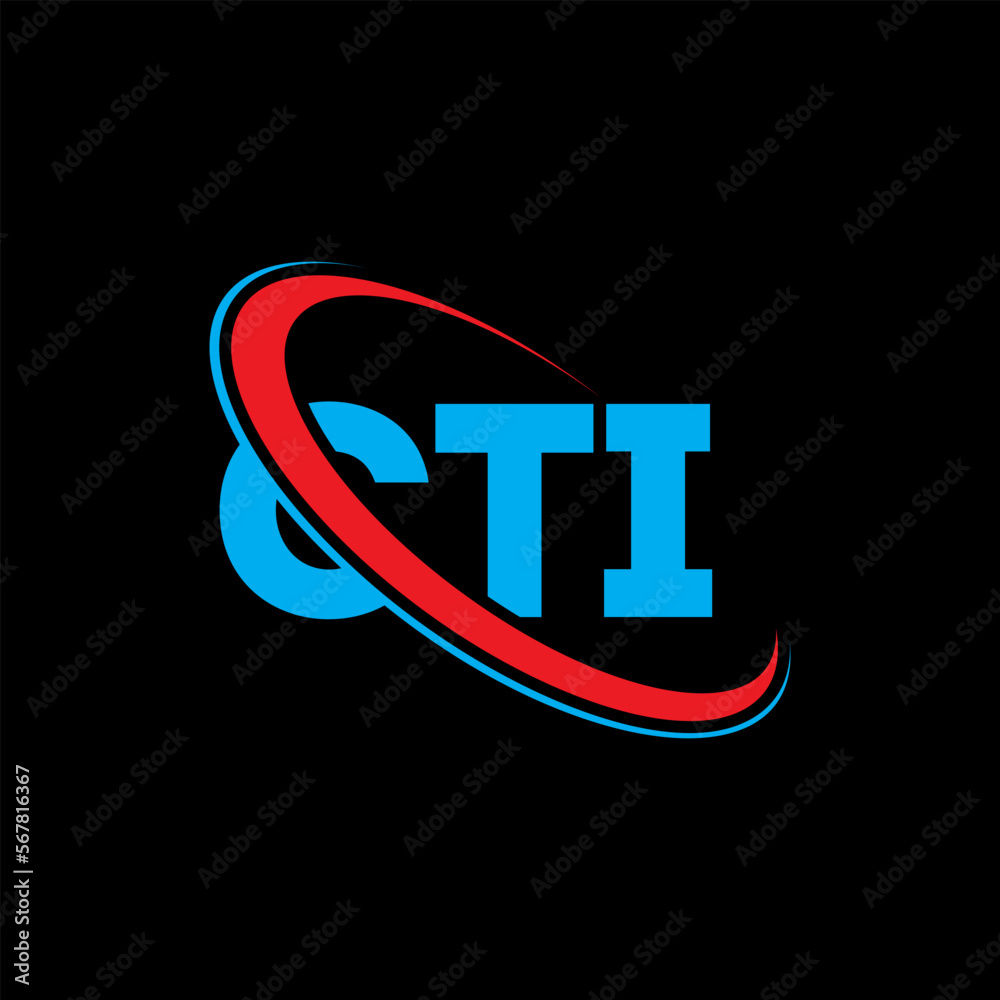 CTI logo. CTI letter. CTI letter logo design. Initials CTI logo linked ...
