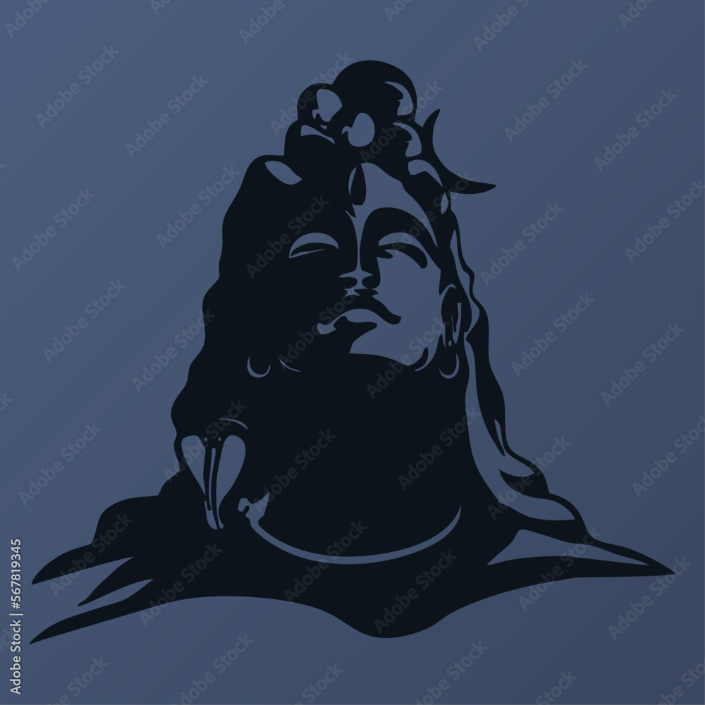 lord Shiva Vector illustration, Hindu God. Stock Vector | Adobe Stock