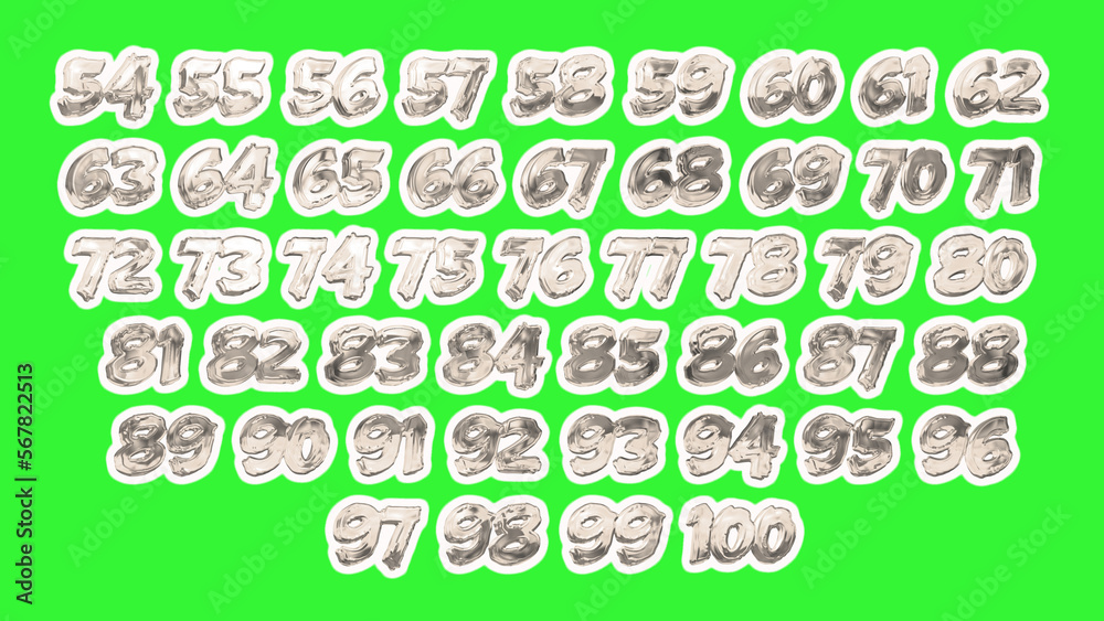 Number set vector font alphabet, modern dynamic flat design with ...