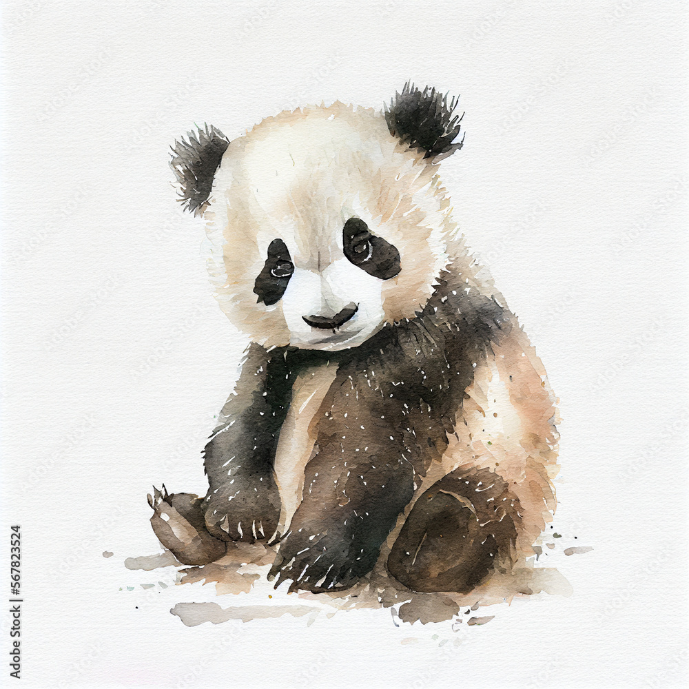 Cute Watercolor Panda