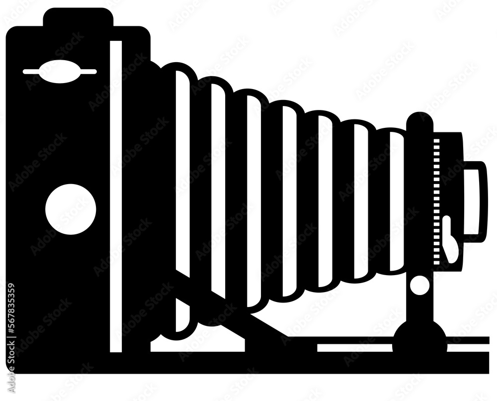 Clean & simple old camera illustration, line art, clipart, icon, object ...