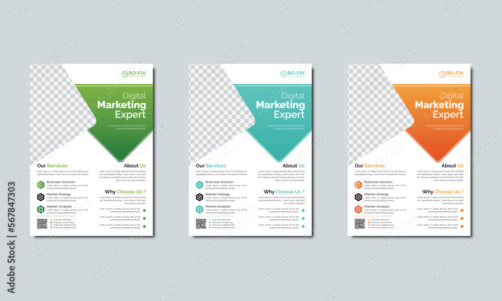 Vecteur Stock Flyer Vector illustration Modern Flyer Simple and ...