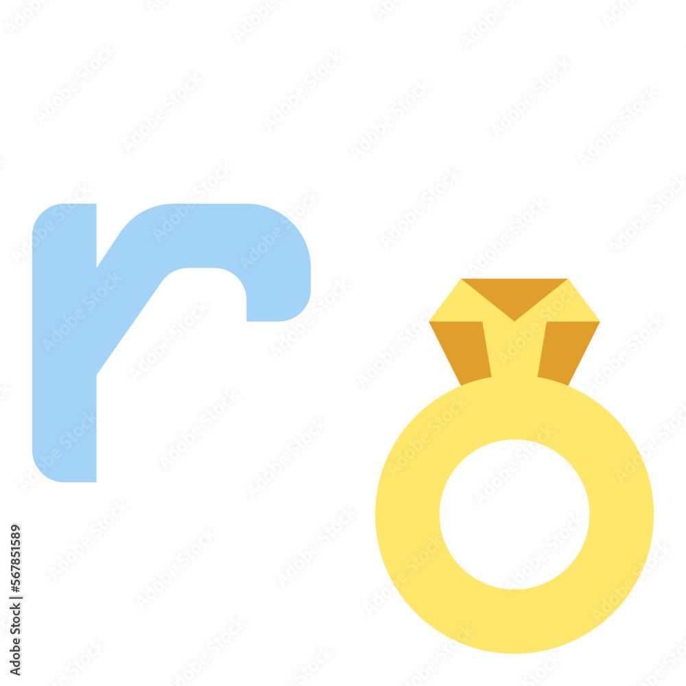 r lowercase ring letter alphabet Stock Vector | Adobe Stock