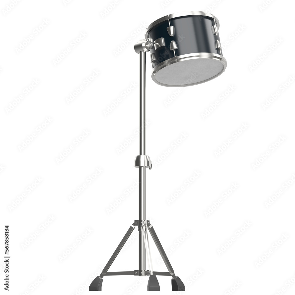 3D rendering illustration of a rack tom drum mounted to a stand Stock ...