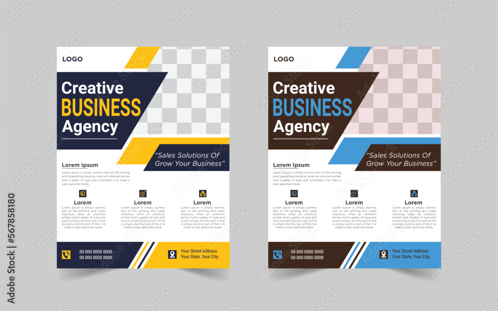 The Best Corporate Flyer Template Design. Vector eco flyer, poster ...