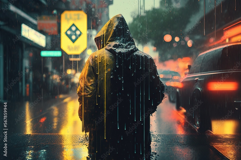 Acid rain, concept of pH Balance and Pollution, created with Generative ...