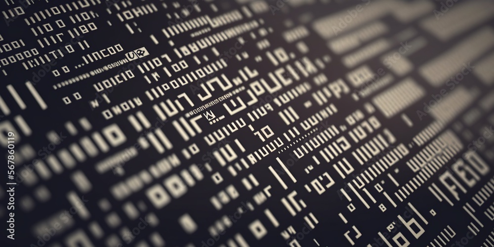 Close Up Of Code On New Alien Programming Language Concept Of Syntax And Algorithm Created