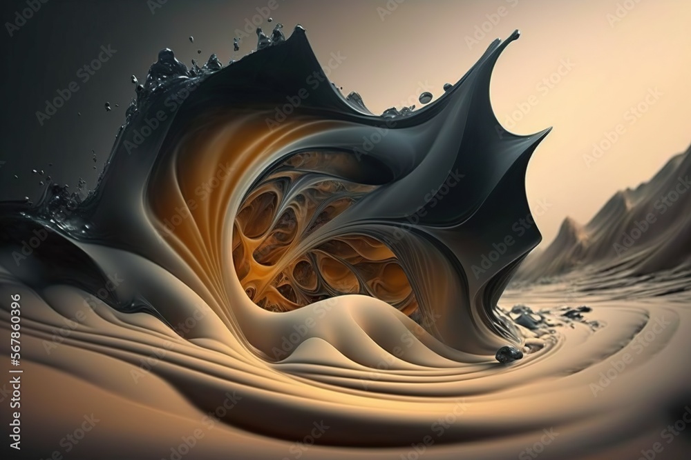 Fluid dynamics, concept of Viscosity and Pressure Gradient, created ...