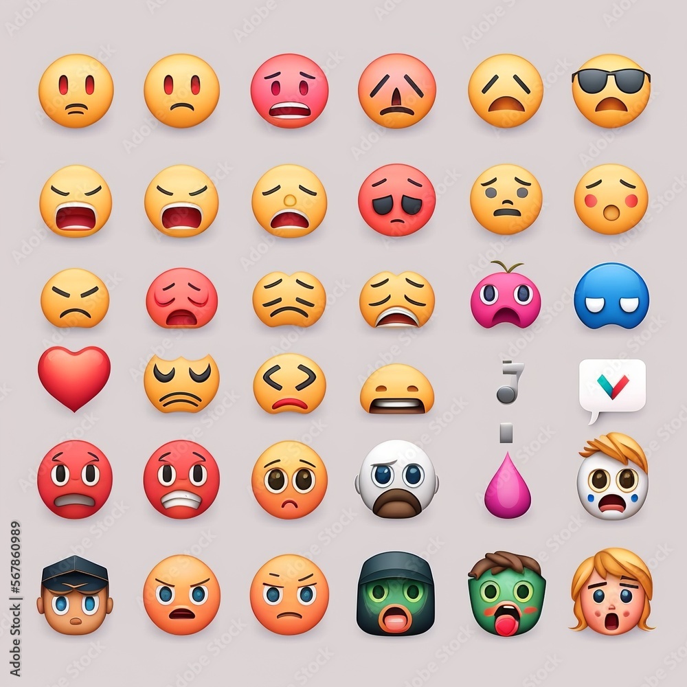 Vector set of Emoji. Emoji IOS. IOS emoticon pack. Editorial material ...