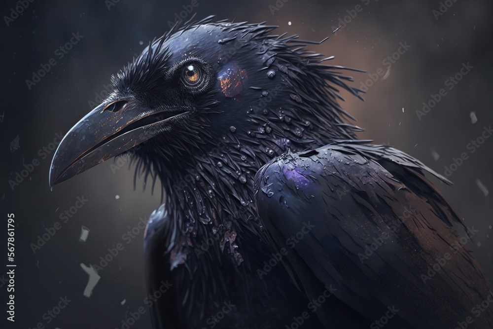 Mad raven, concept of Mysticism and Unpredictability, created with ...