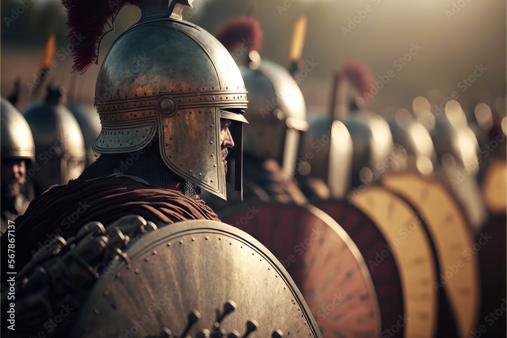 anchient roman background design, soldiers moments before entering the ...